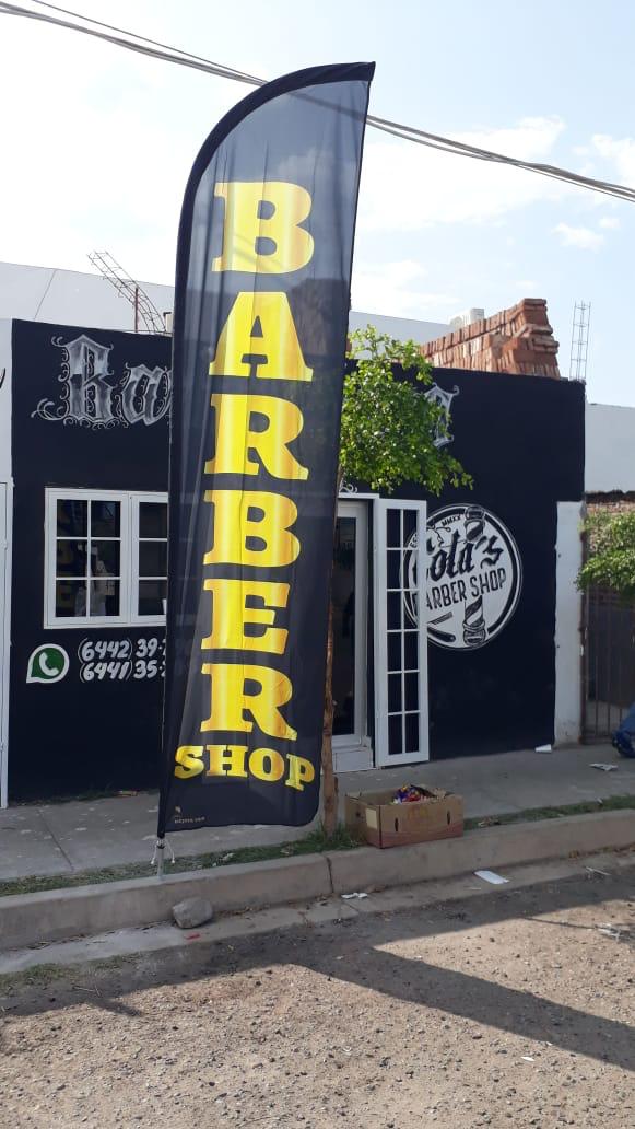 Bandera Barber Shop Negra – Dejate Ver Banderas